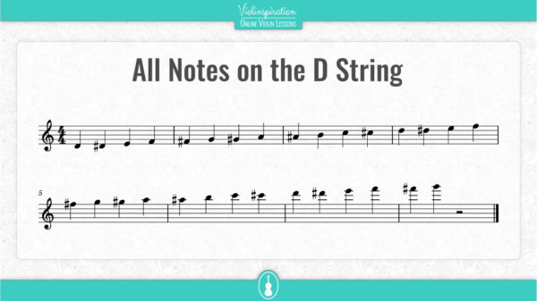 All Violin Notes on the D String [with Easy PDF Charts] - Violinspiration